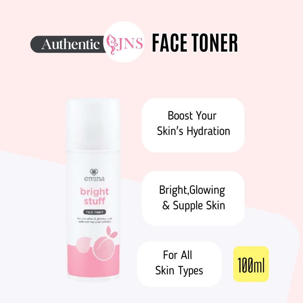 Emina Bright Stuff Face Toner/Emina Face Toner/Toner Muka Putih (100ml ...