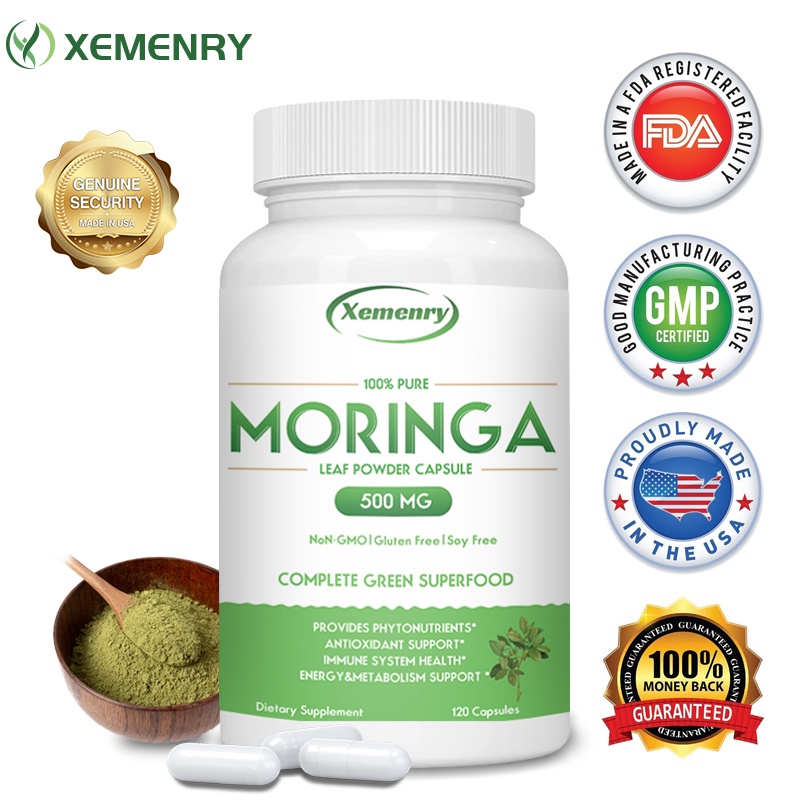 Organic Moringa Capsules - All Natural Moringa Leaves to Support ...