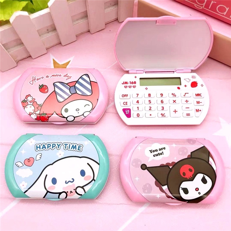 Cartoon Cute Portable Calculator Kuromi Cinnamoroll hello Kitty 8-digit ...