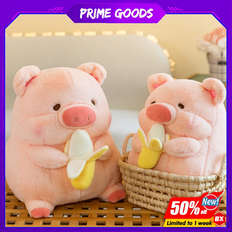 Bx. Toys New Greedy Banana Pig Plush Toy Cute Pig-Shaped Throw Pillow ...