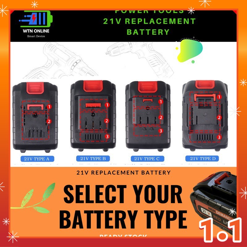 21V Power Tools Replacement Battery | Shopee Malaysia