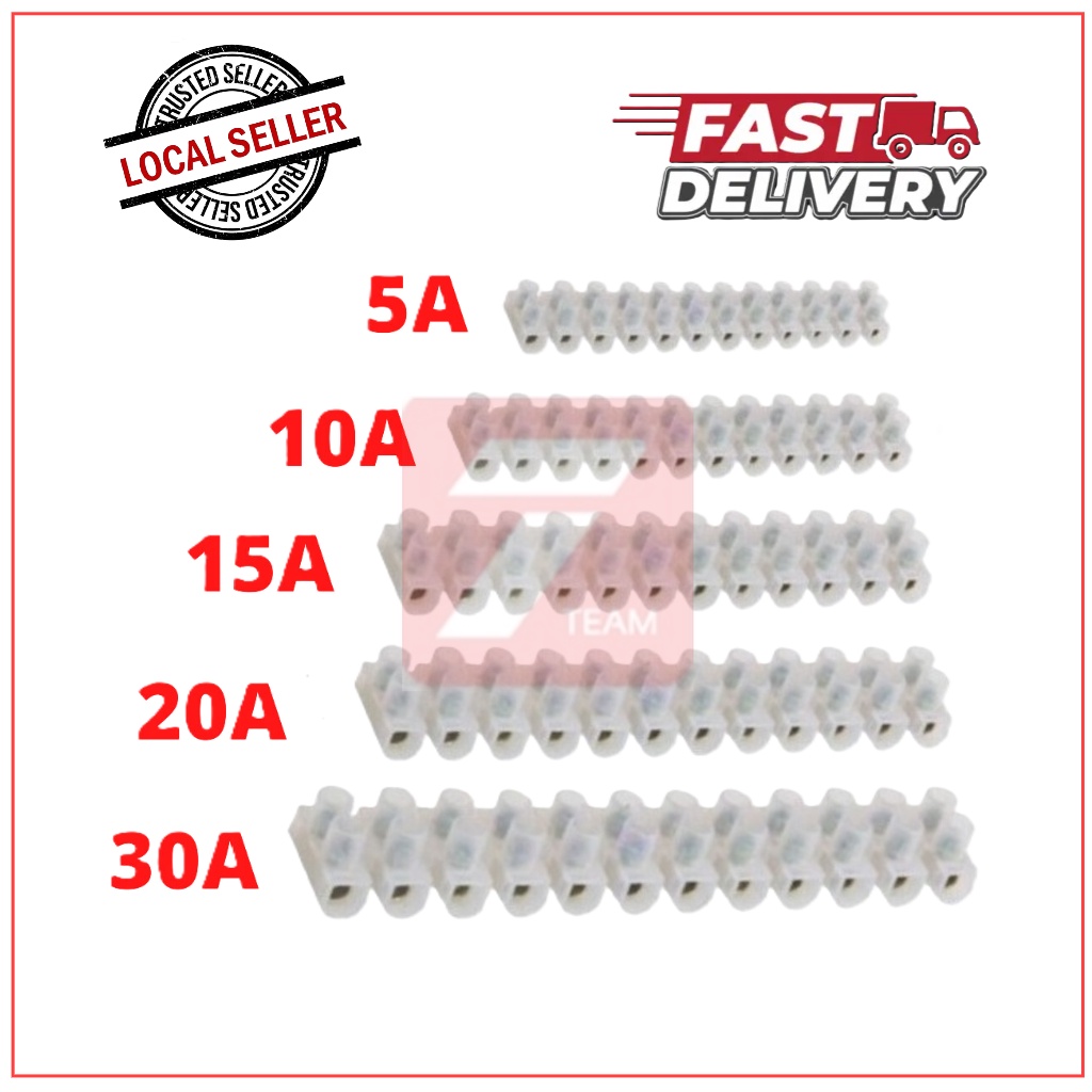 5A 10A 15A 20A 30A PVC Wire Cable connector connecter Terminal Block 12 ...