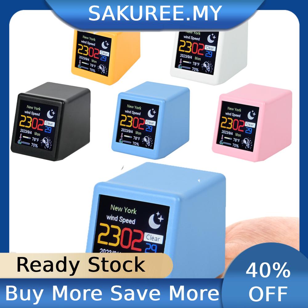 WiFi Clock Desktop Digital Weather Clock Smart Weather Station for Home ...