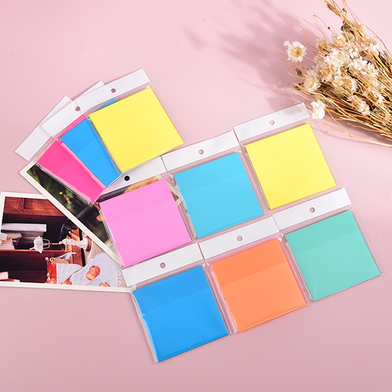 PET Translucent Sticky Notes Creative Sticky Notes Office Memo Pad N ...