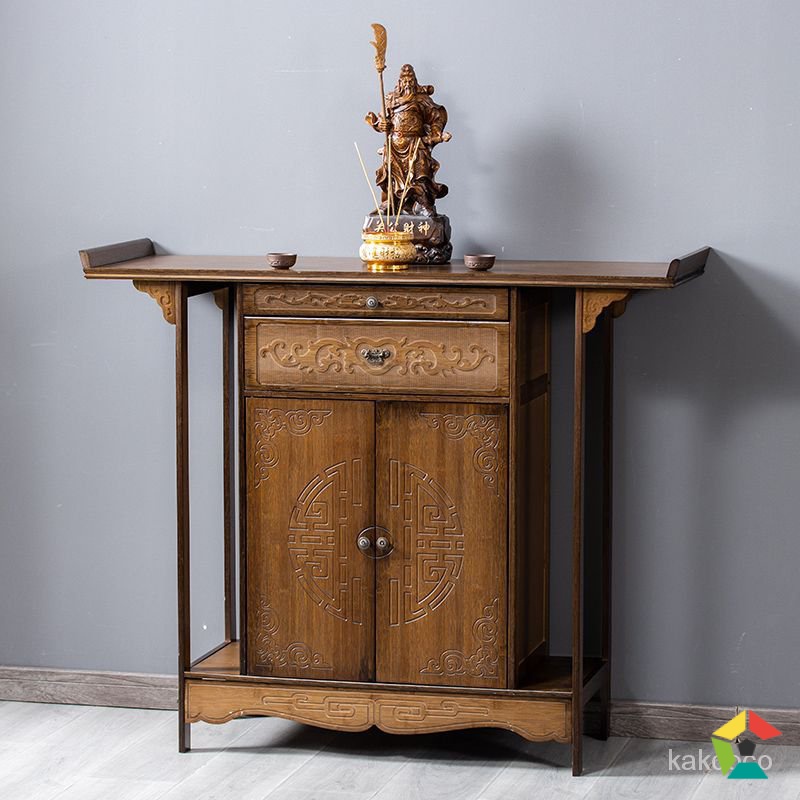 Solid Wood Buddha Altar Table Simple Incense Case Shrine Offering ...