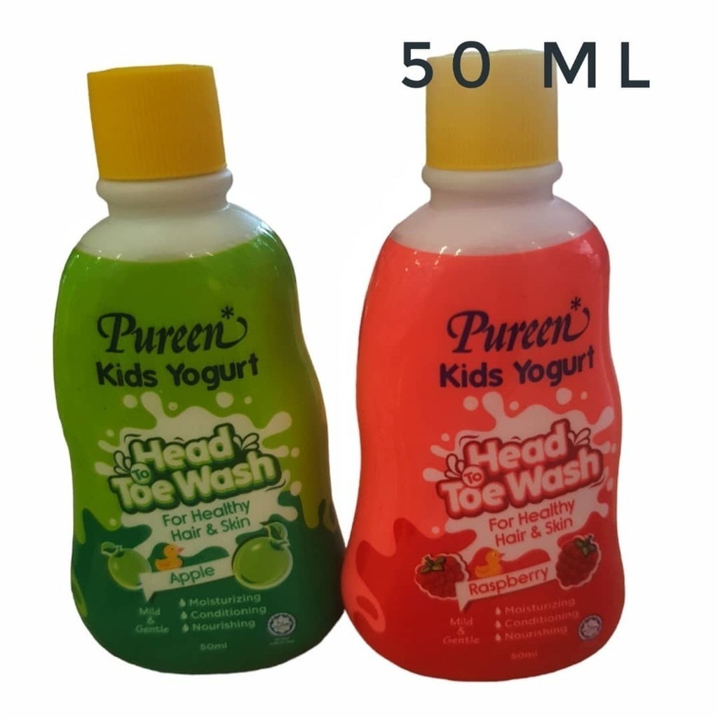 PUREEN KIDS YOGURT HEAD TO TOE WASH 50 ML / PUREEN KIDS YOGURT HAIR ...