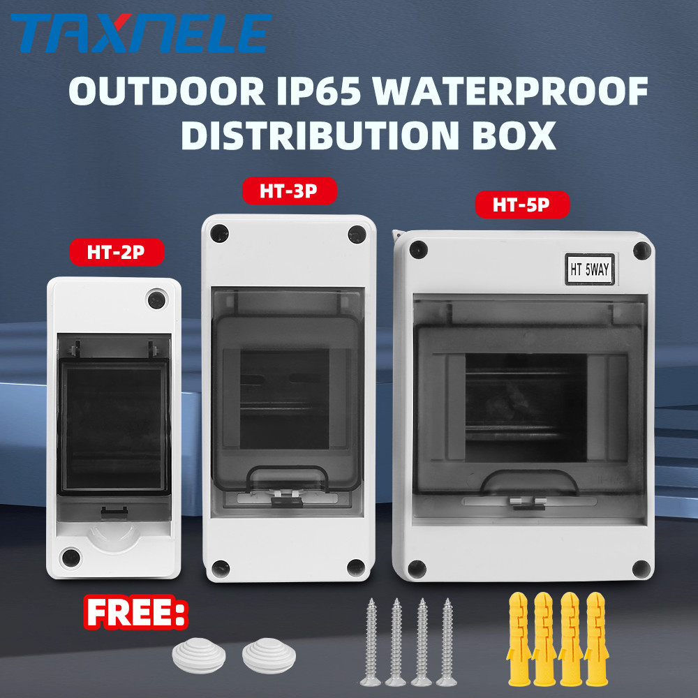 HT Box IP65 Waterproof Electrical Distribution Box 2 3 5 Ways MCB ...