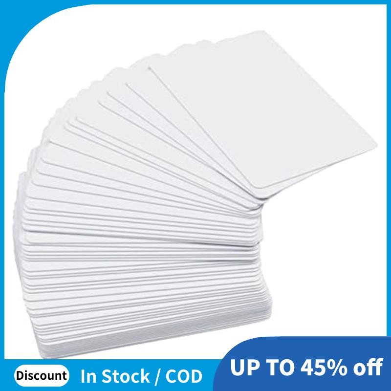 Premium Blank PVC Cards, CR80 30Mil Graphic Quality White Plastic Cards for Photo ID Badge ...