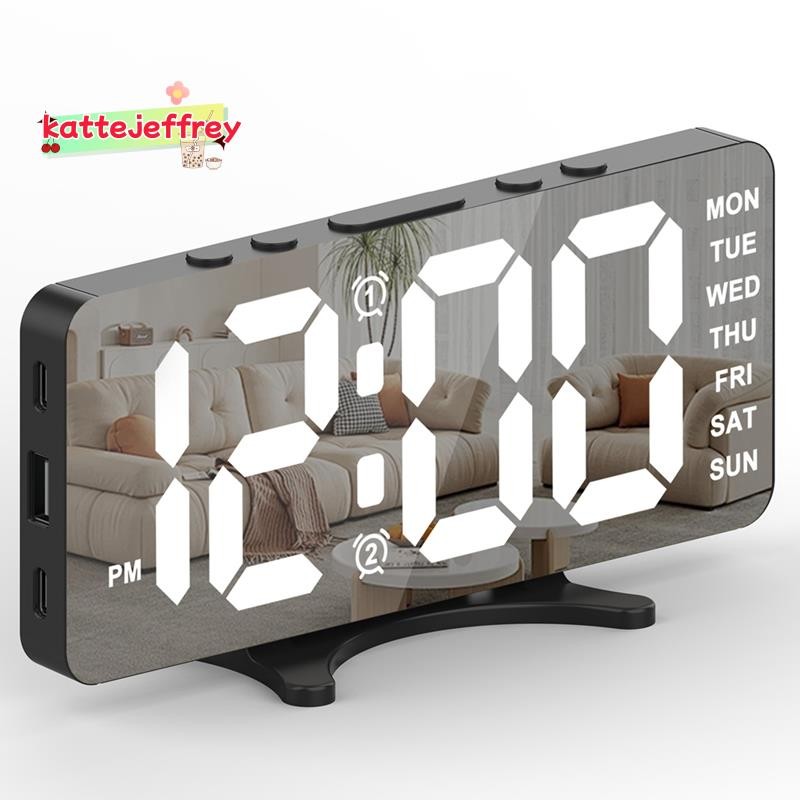 Alarm Clocks for Bedrooms,Digital Alarm Desk Clock, Large Display with ...