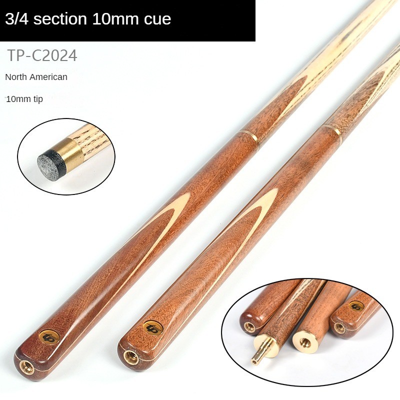 10mm Ash Wood Billiard Cue Stick 3/4 Split Double Section Snooker 8 ...
