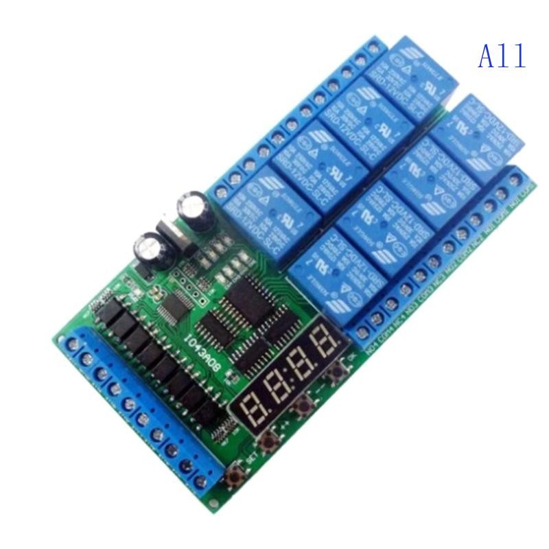 All DC12V 8 Channel Multifunction Timer Delay Relays Board Time ...