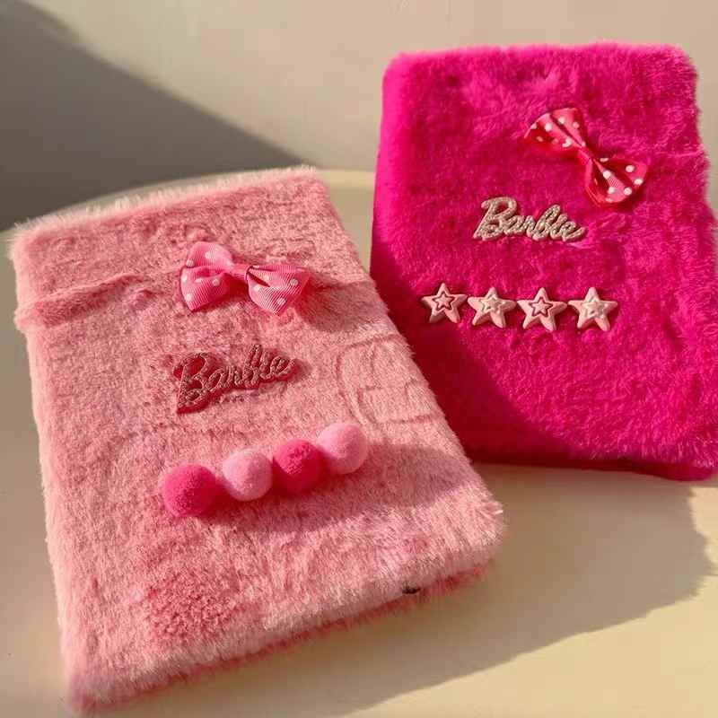 Official Furry Korean Girl Barbie Pink Notebook Cartoon Bow Sweet ...