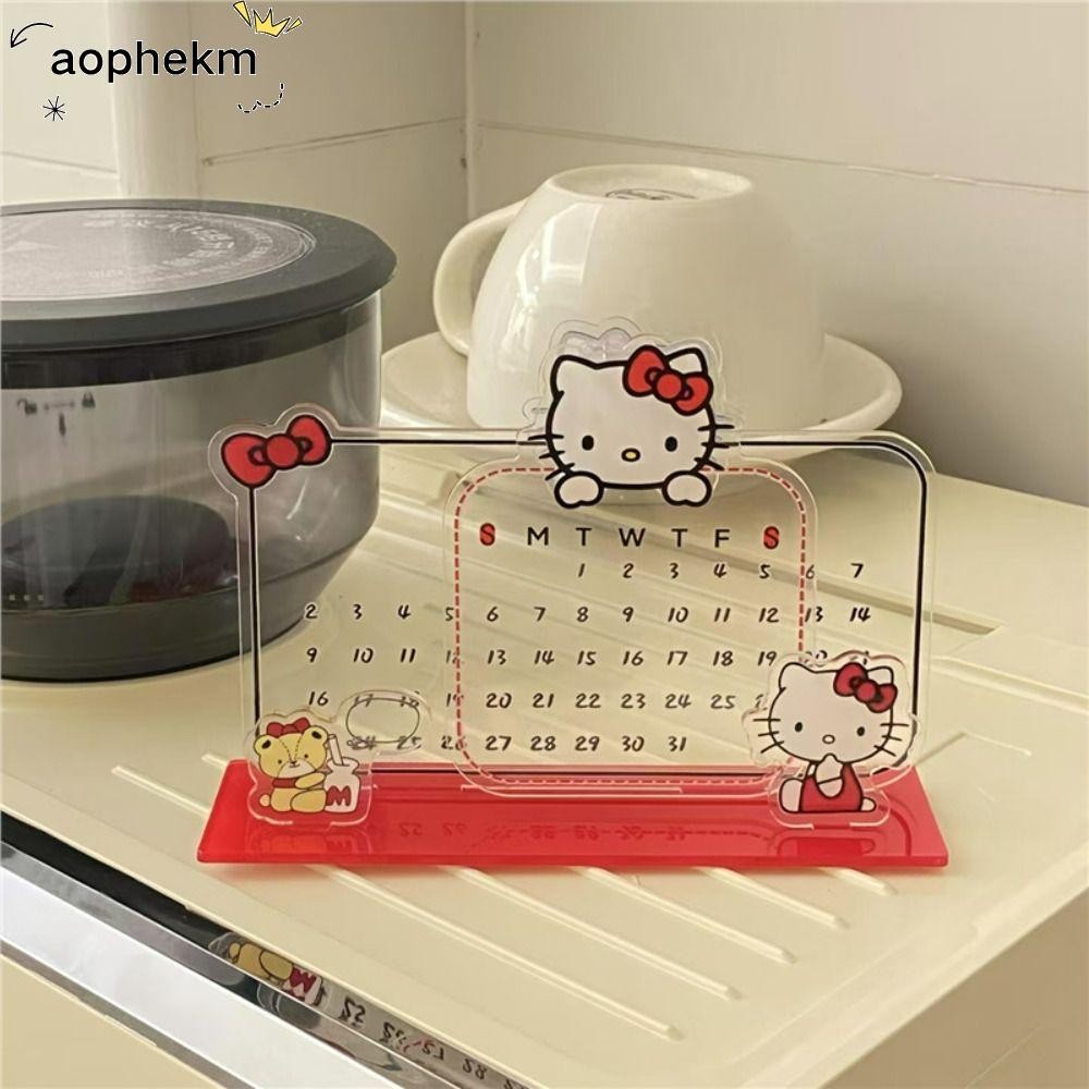 AOPHEKM Time Perpetual Calendar, Acrylic Reusable Desktop Calendar ...