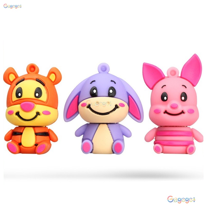 Cartoon Animal Pendrive 2TB 1TB Tigger Pink Pig Elephant USB Flash ...