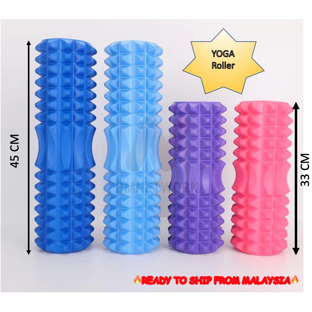 YOGA Foam Roller Massage Roller READY STOCK 33CM / 45CM x 14CM Fitness ...