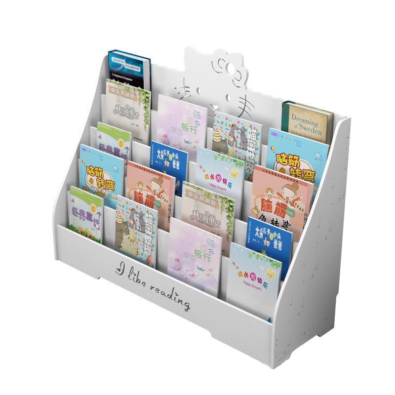 Kitty design creative bookshelf children story books storage rack ...