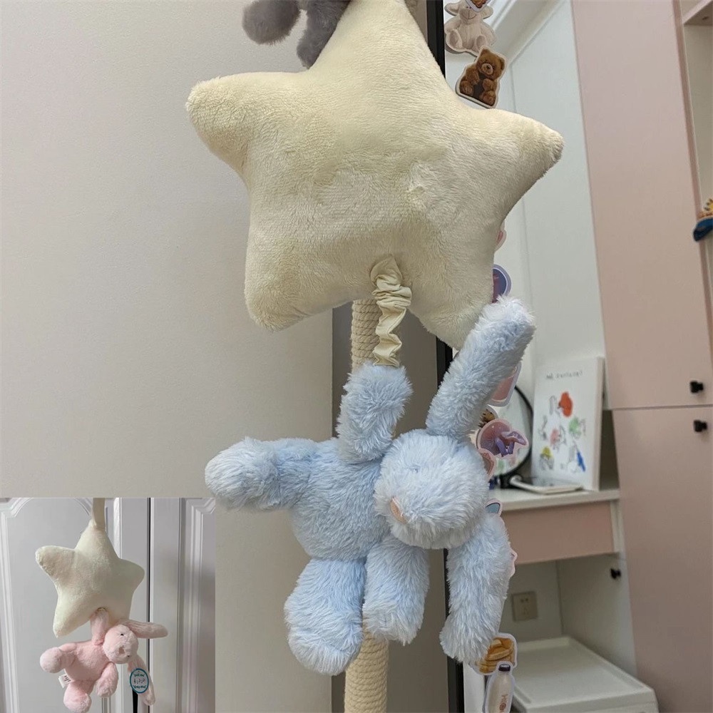 Shy Blue Star Bonnie Rabbit JELLYCAT Doll Music Pull Bell Music Box ...