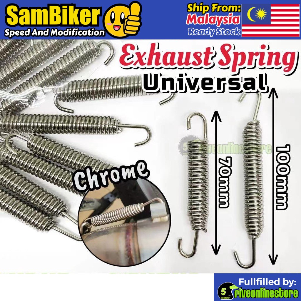 Motorcycle Stainless Steel Exhaust Pipe Muffler Silencer Spring 70MM ...