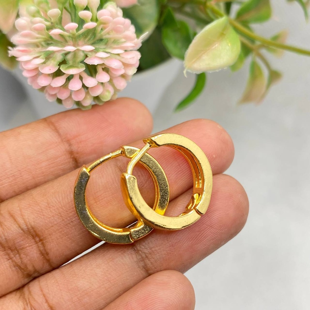 Medium Hoop Earring Valayam Plain Design Daily Wear | Shopee Malaysia