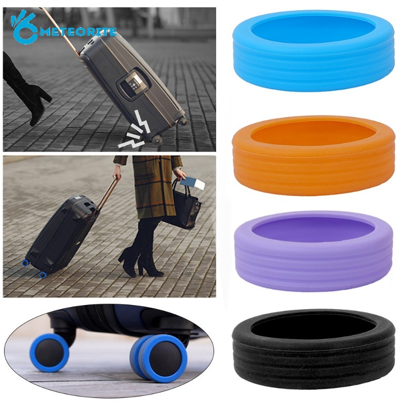 Silicone Luggage Suitcase Wheels Protector Cover Silent Anti Wear ...