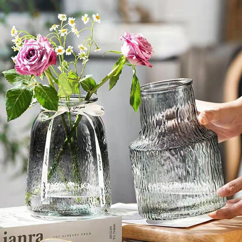 [18/19CM] Frozen Glacier Glass Vase Pasu Kaca Pampas Bunga | Shopee ...