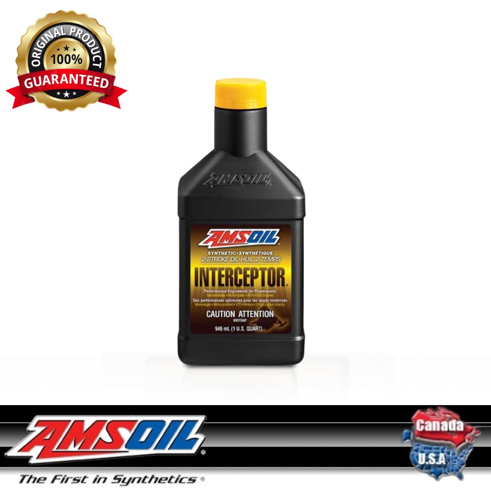 Original AMSOIL INTERCEPTOR® SYNTHETIC 2-STROKE OIL 1QT(2T) | Shopee ...