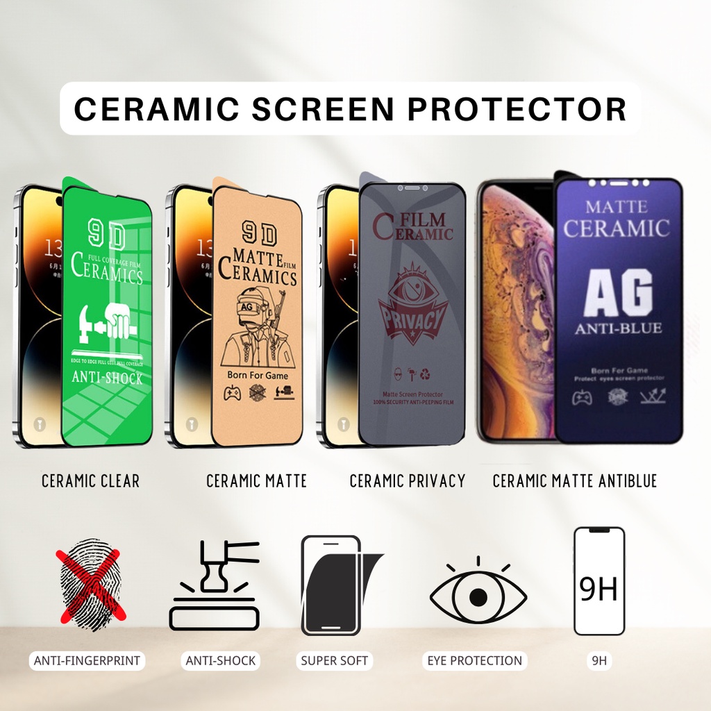 VIVO V27E,V27,V25E,V25,V23E,V23,V21,V21E,V21SE 9D CERAMIC SOFT FILM ...