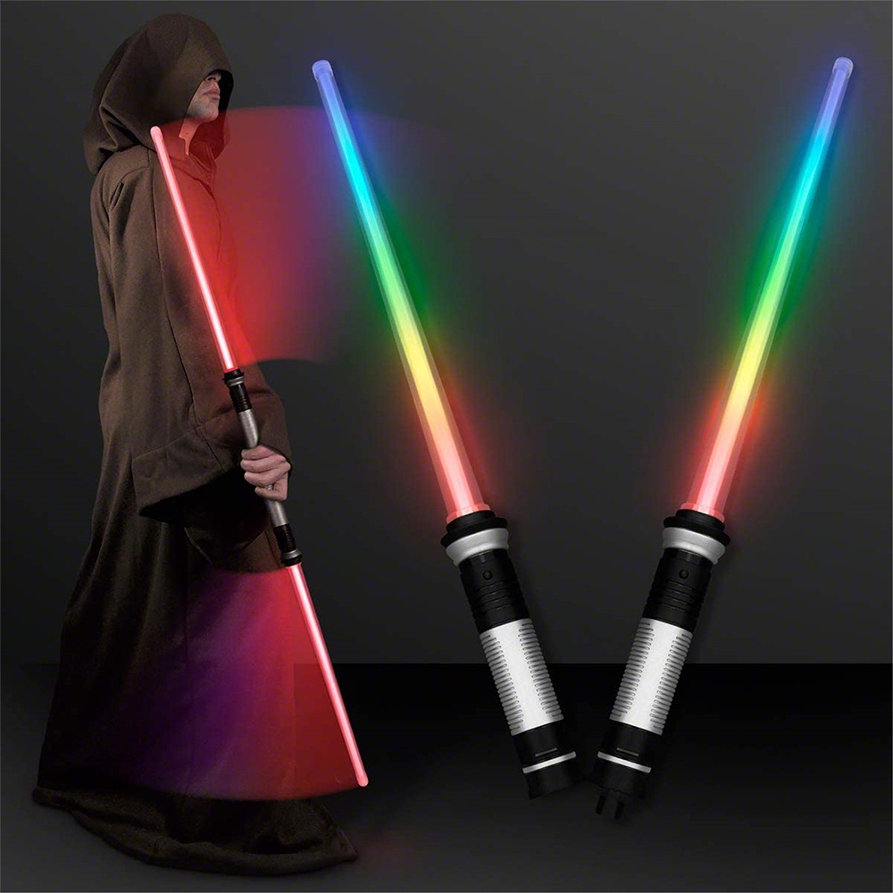 JEDI LED LIGHT SABER FORCE RGB SEVEN COLOR LIGHTS RECHARGEABLE ...