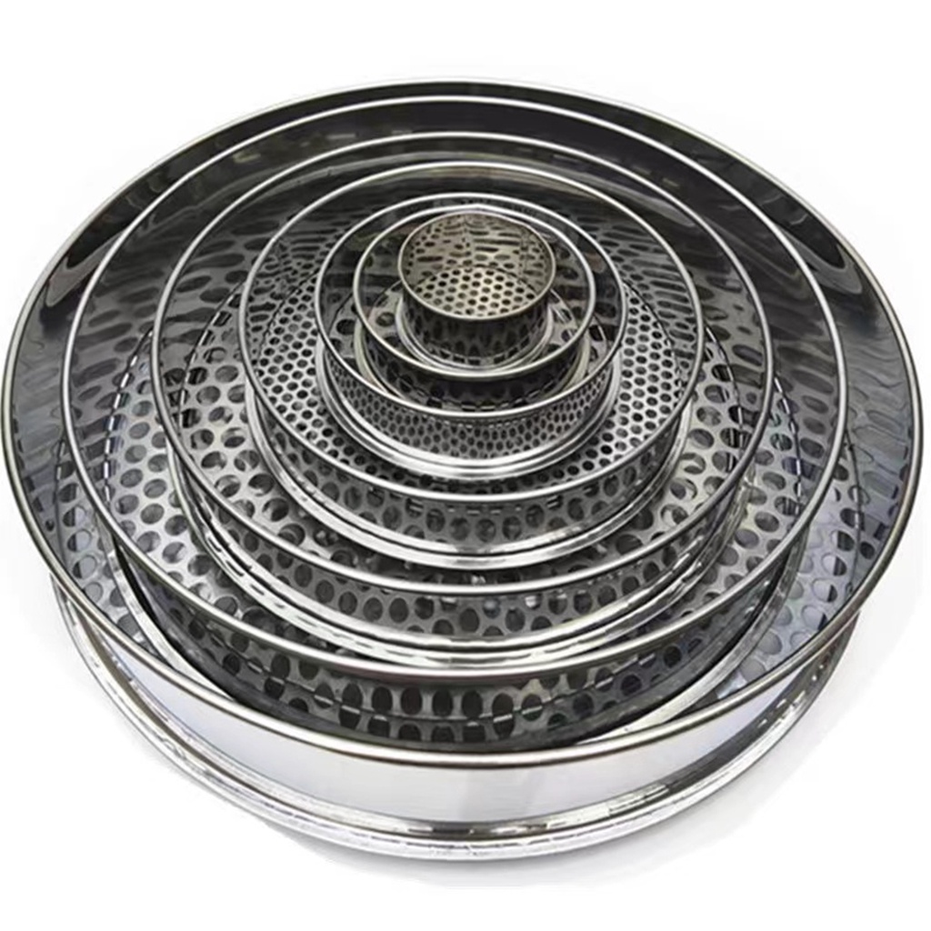 1-50mm Round Hole 304 Stainless Steel Mesh Strainers Kitchen Food Bean ...