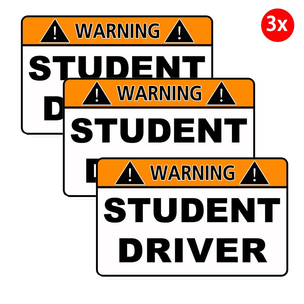 Student Driver Sticker Car Vehicle Warning Safe Driving Safety Decal ...