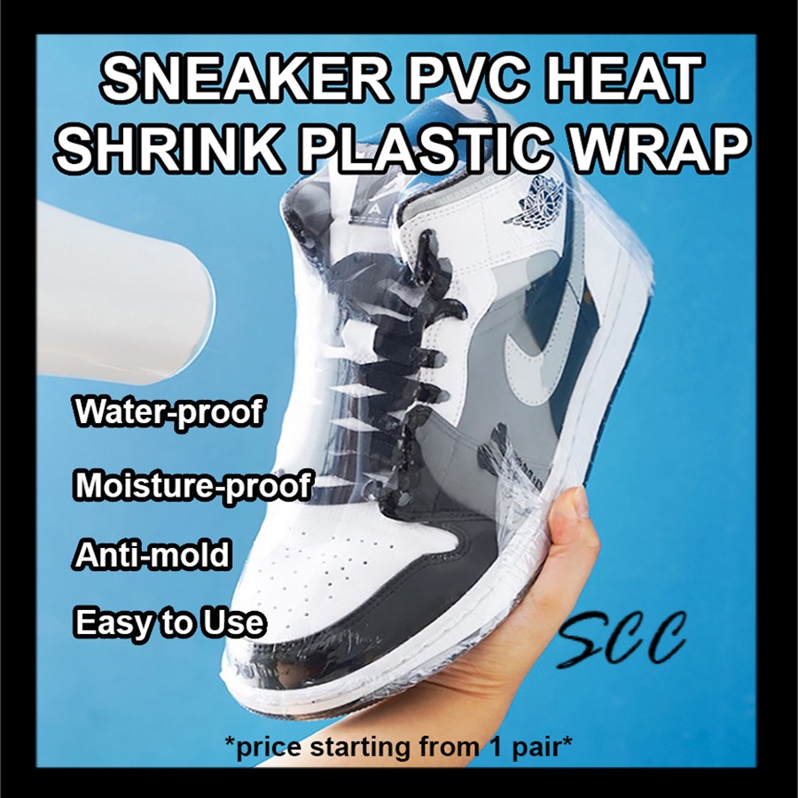 Sneaker PVC Heat Shrink Plastic Wrap Bag / Heat Shrink Film Shoe ...
