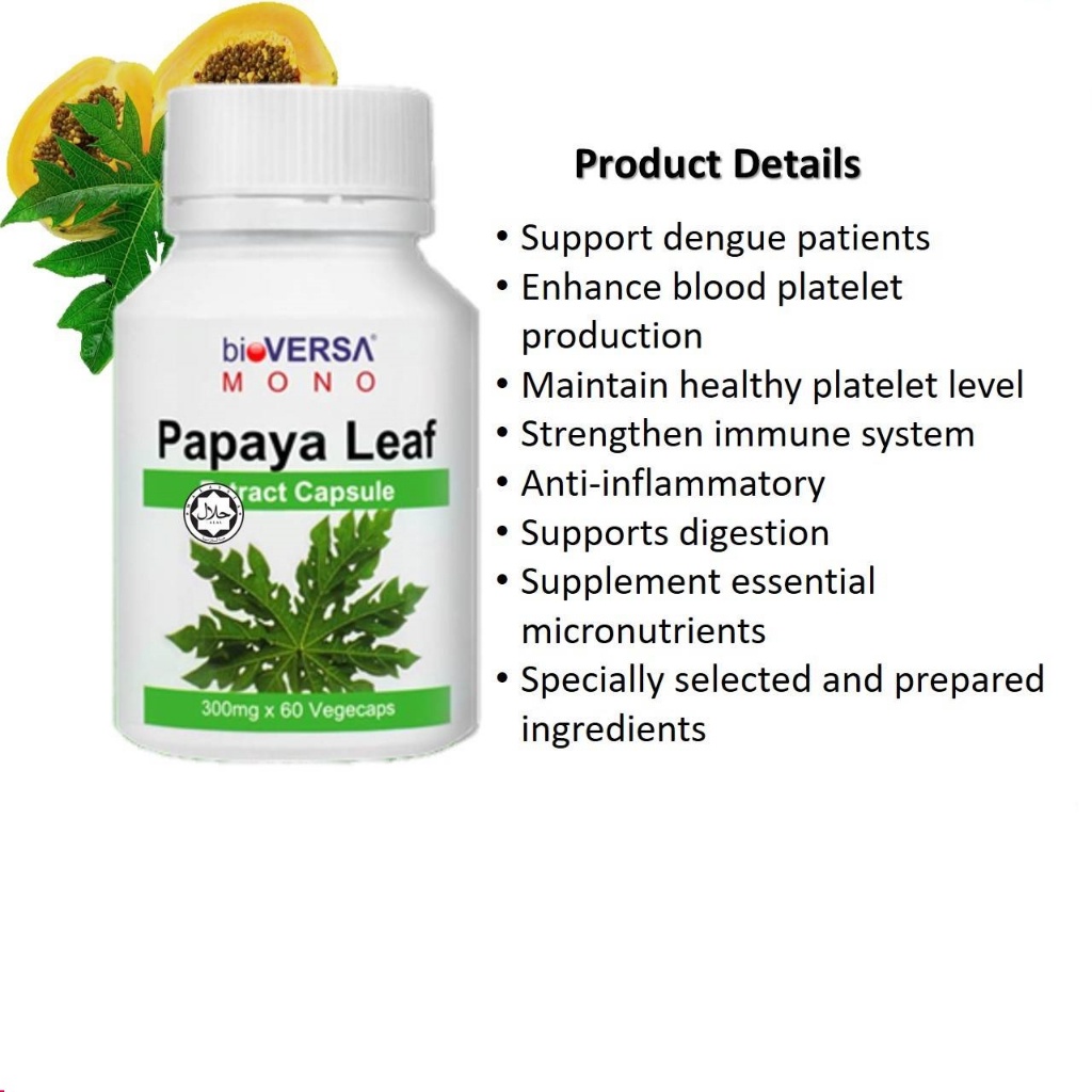 Bioversa Papaya Leaf Extract Capsule ( 60 Vegecaps ) | Shopee Malaysia
