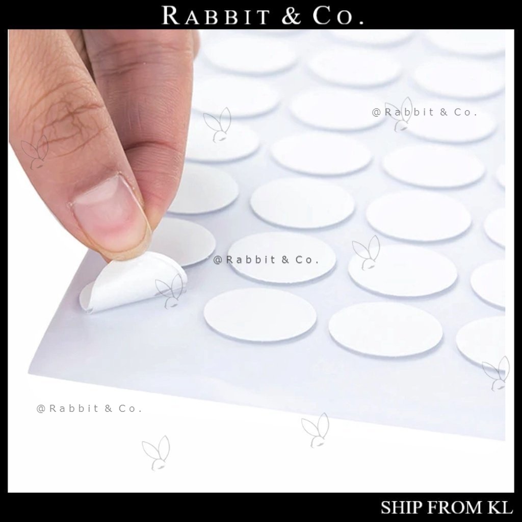 R&C (70pcs/sheet) Double Sided Adhesive Tape Round Clear Acrylic ...