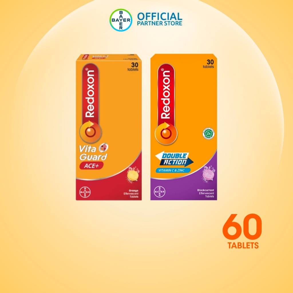 Redoxon Vita Guard Effervescent Orange Tablets (30's) + Redoxon Double ...