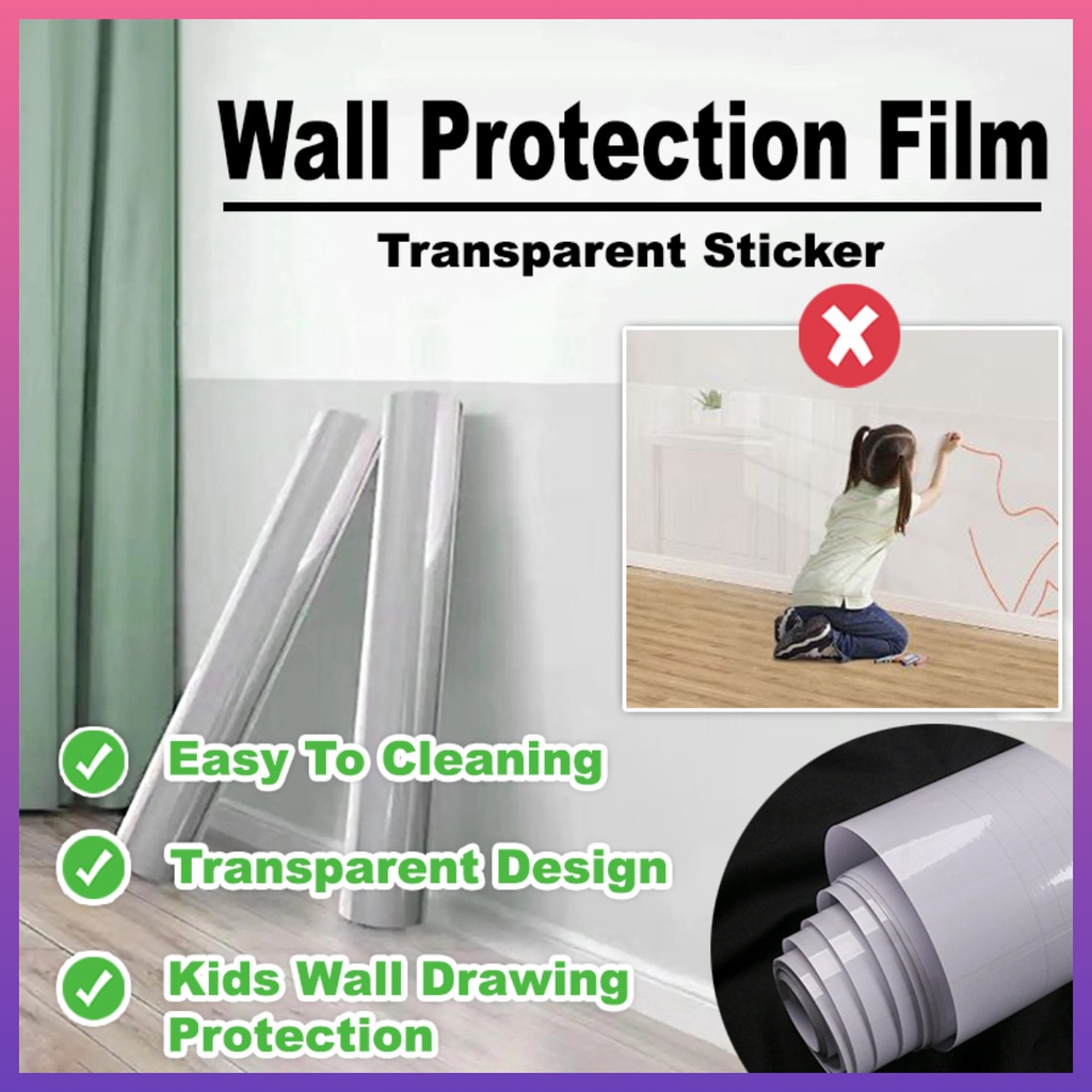 Wall Protective Film Electrostatic Transparent Sticker Anti-Dirty For ...