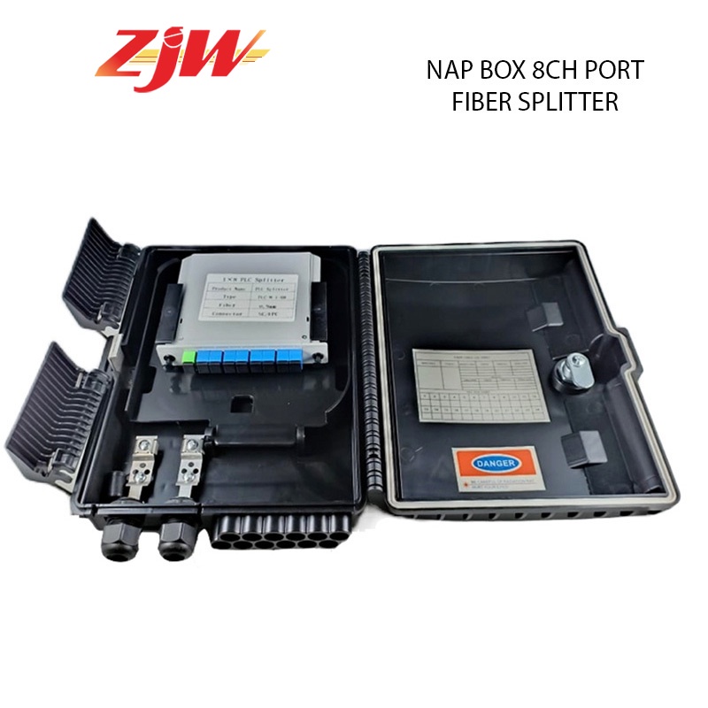 ZJW 8 port Fiber Splitter Nap Box FTTH Insert type Fiber Optic ...
