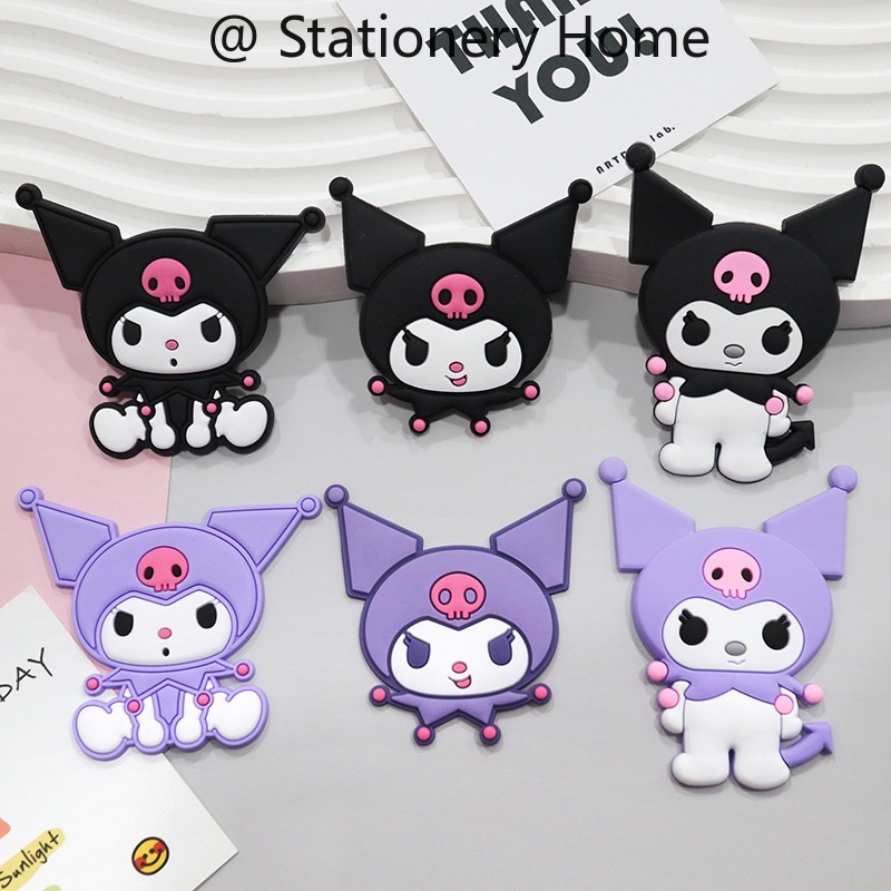 Black Purple Sanrio Sweet Cool Kuromi Refrigerator Creative Decoration ...