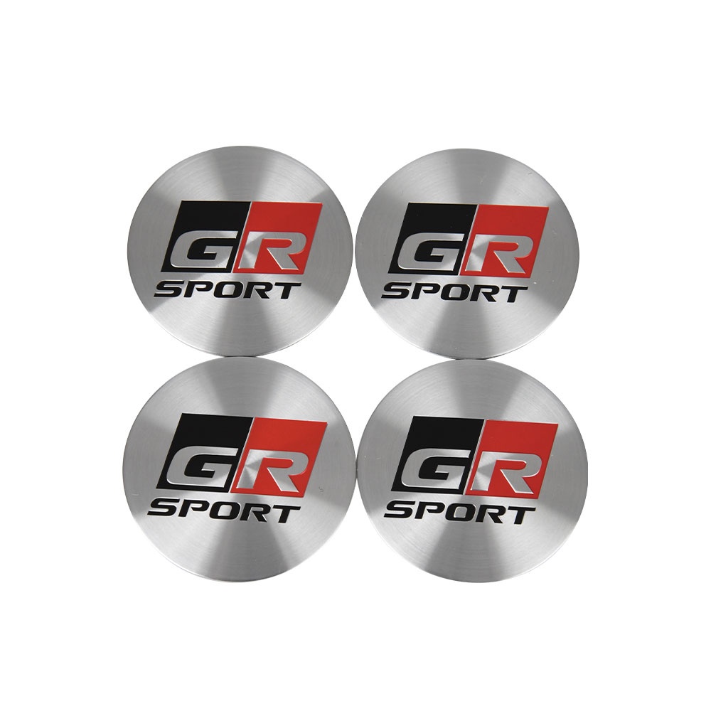 4PCS 45MM/56MM/60MM/65MM Aluminum Wheel Center Sticker GR Logo Emblem ...