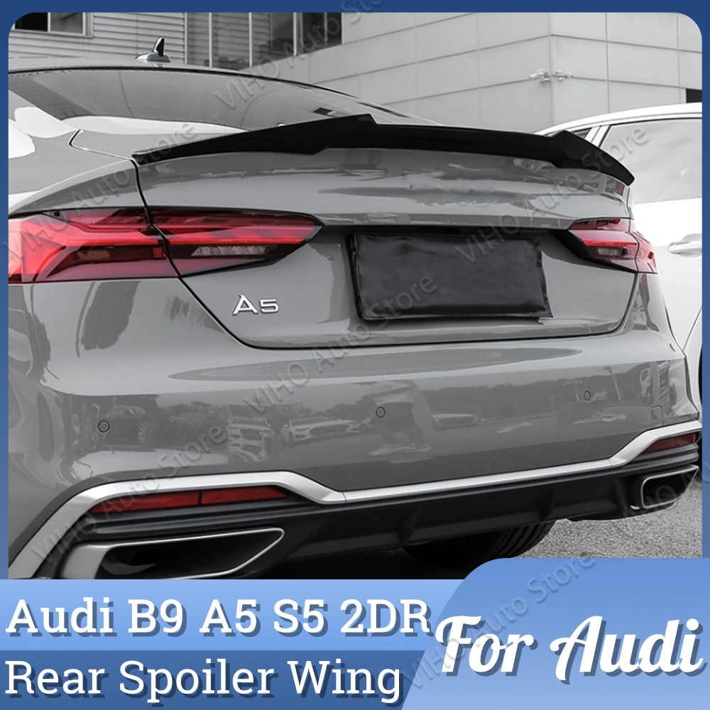 Spoiler Wing Carbon Fiber Look Tuning for Audi B9 A5 S5 2 Doors 2017 ...