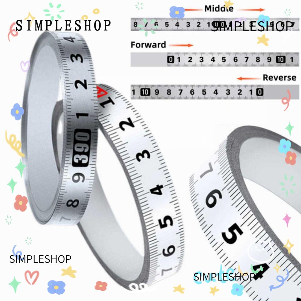 SIMPLESHOP Metal Tape Measure, 13MM Width 1/2/ Long Measuring Tape, Durable Self-Adhesive ...