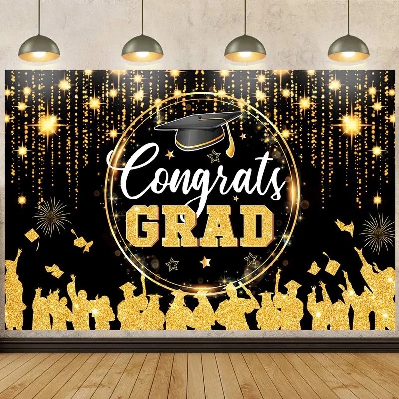 Happy Graduation Backdrop Banner for Photo Class of Congrats Grad Prom ...
