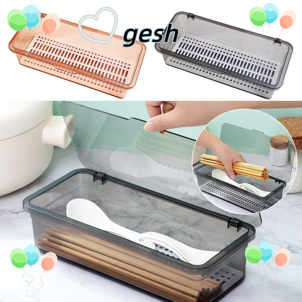 GESH1 Utensils Storage Box Spoon And Fork Drainer Kitchen Plastic with ...