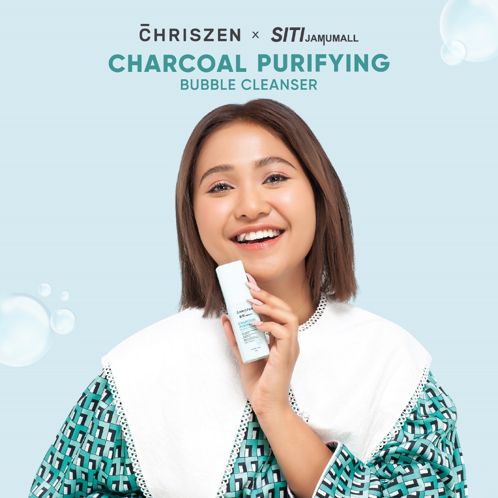 Chriszen X Siti Jamumall Charcoal Purifying Bubble Cleanser (50g ...
