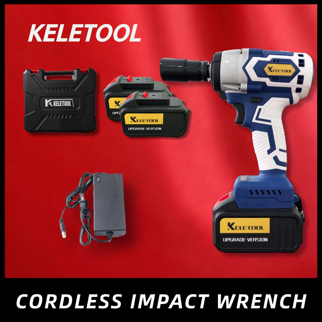 KELETOOL Brushless High Torque Impek Tool Cordless Impact Wrench Driver ...