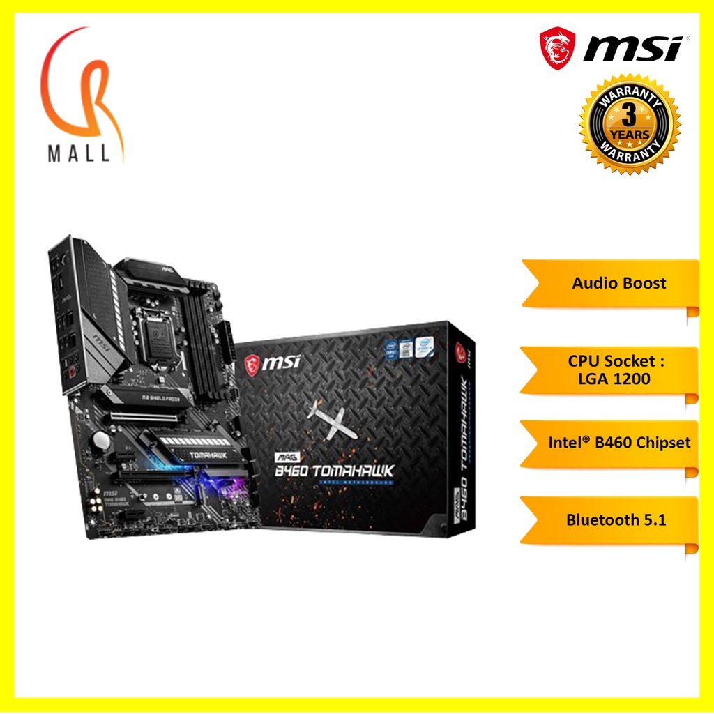 MSI Mag B460 Tomahawk Motherboard | Shopee Malaysia