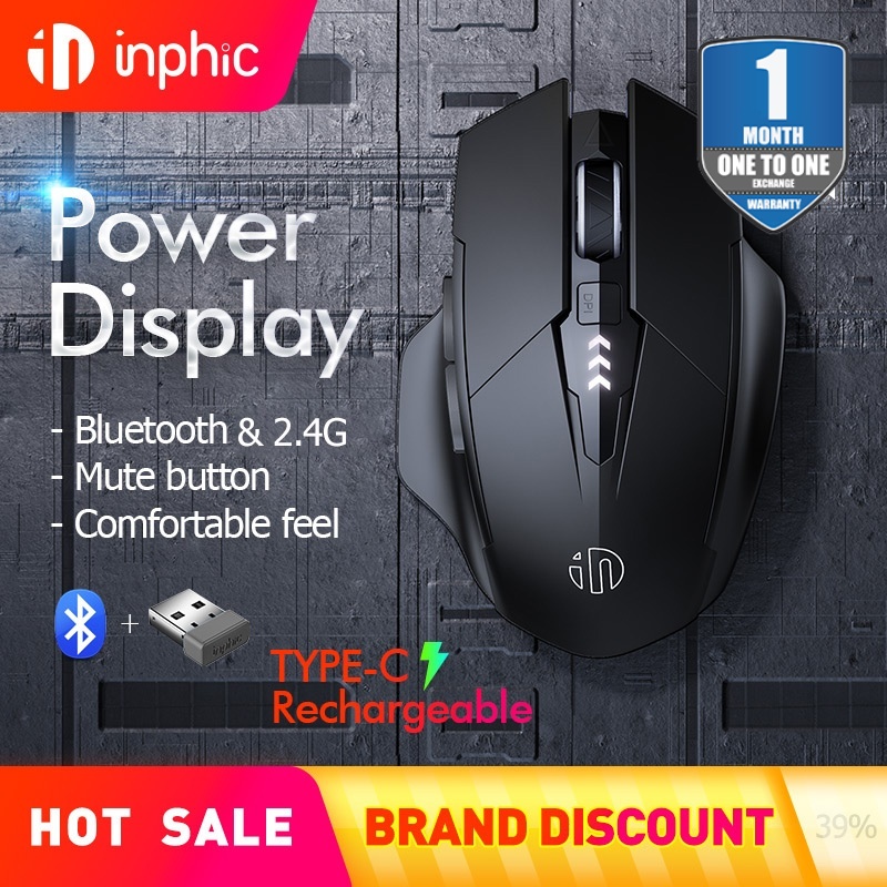 Inphic A1 M6Pro Wireless Mouse Bluetooth+2.4G tri-mode Rechargeable ...