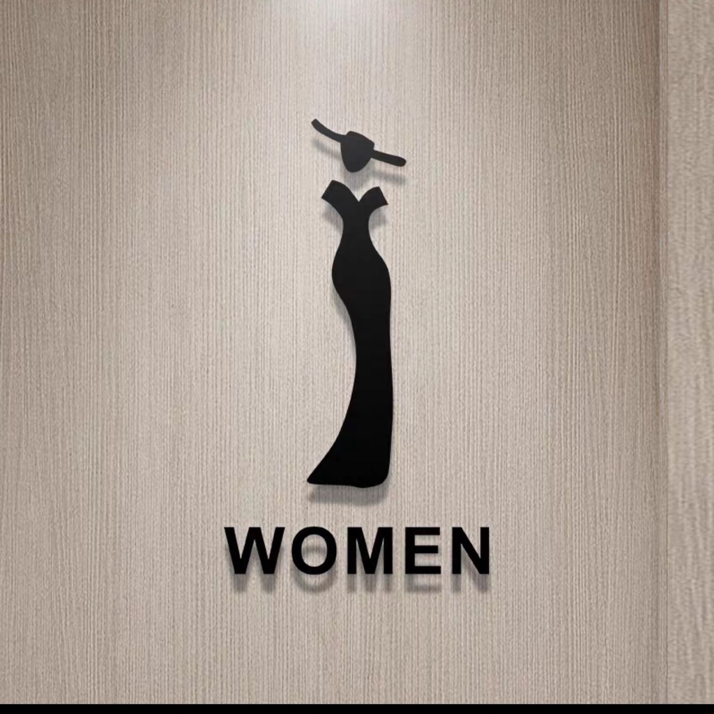 3d Sign Toilet WC Washroom Tandas Acrylic Sign Minimalist Toilet ...