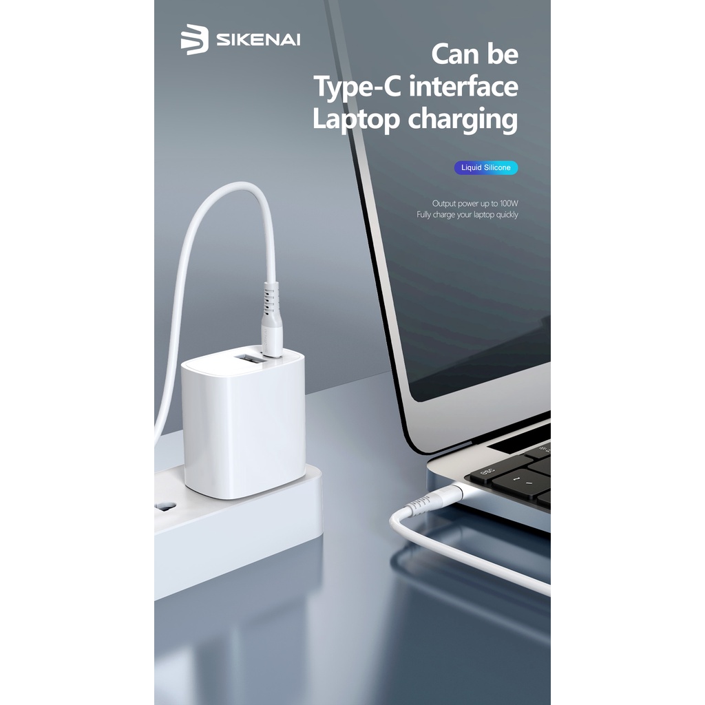 SIKENAI Y3 Type-C to Type-C 100W Data Cable Fast Charging With Smart ...