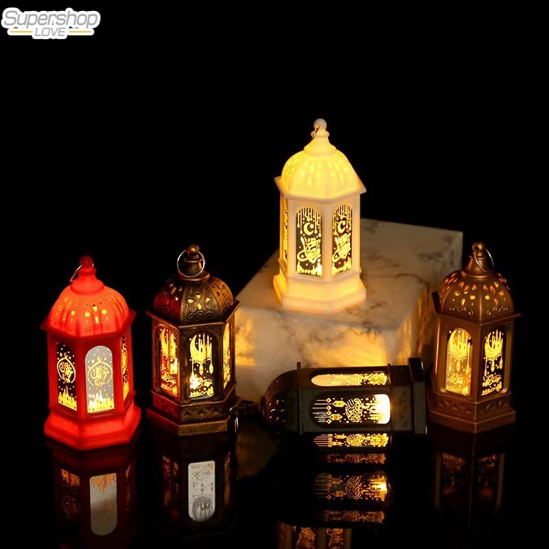 Raya Ramadan Lantern Vintage Style Lantern Lamp Table Top Decoration ...