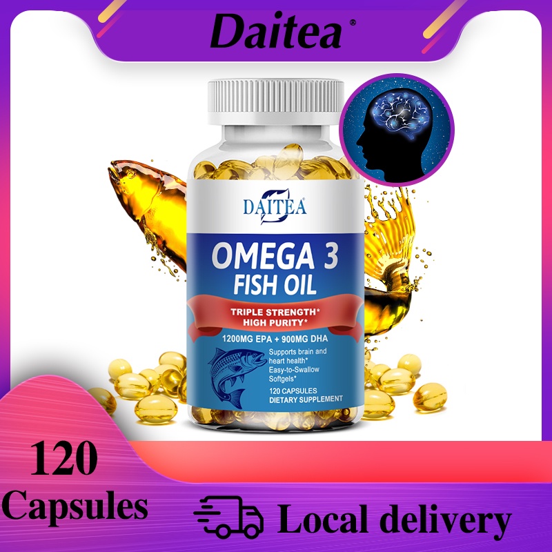 Daitea Omega 3 Fish Oil Capsules Anti-aging, improves mood and mental ...